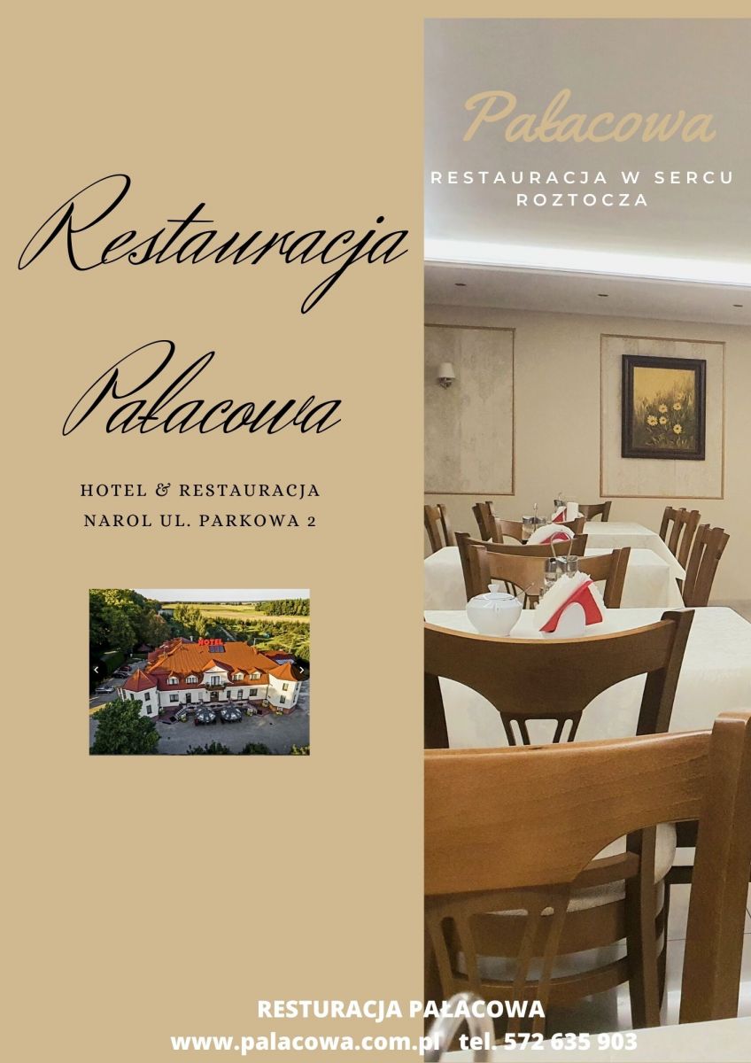 Restauracja Pałacowa w Narolu- Menu